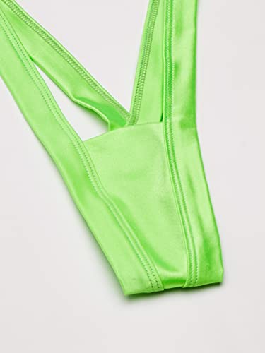 BodyZone Women's Heart Back Thong, Neon Green, One Size