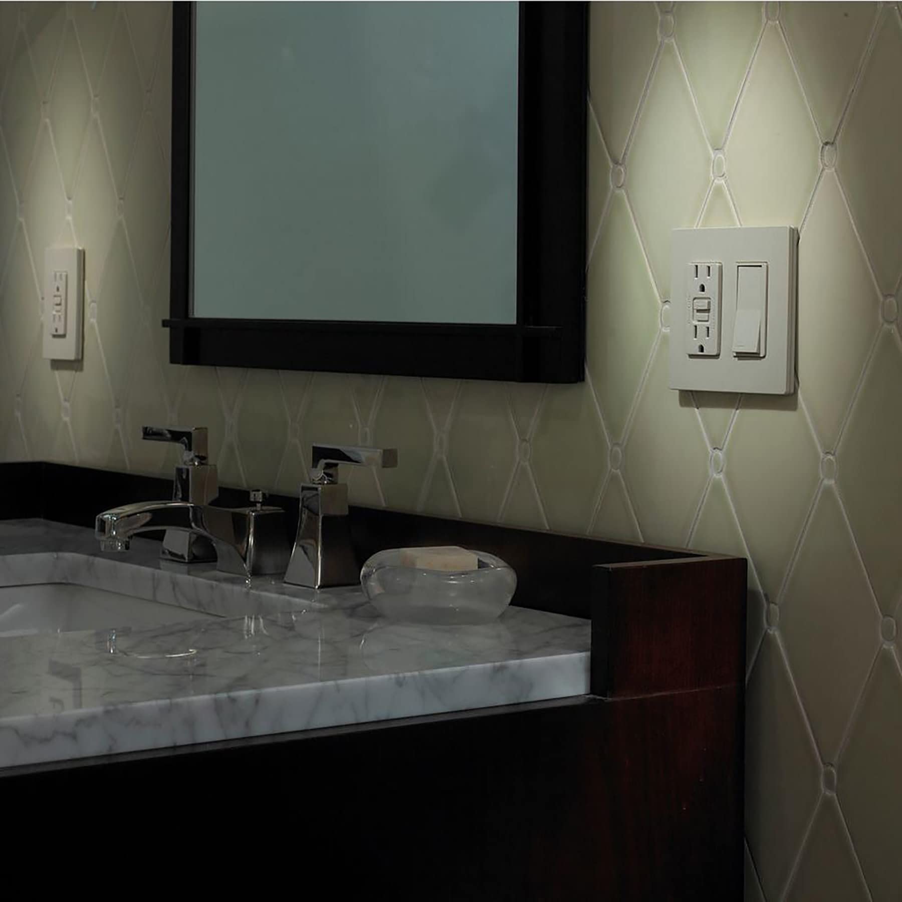 Lutron SC-2-SW Lutron CW-2 Claro Two Gang Designer Wall Plate