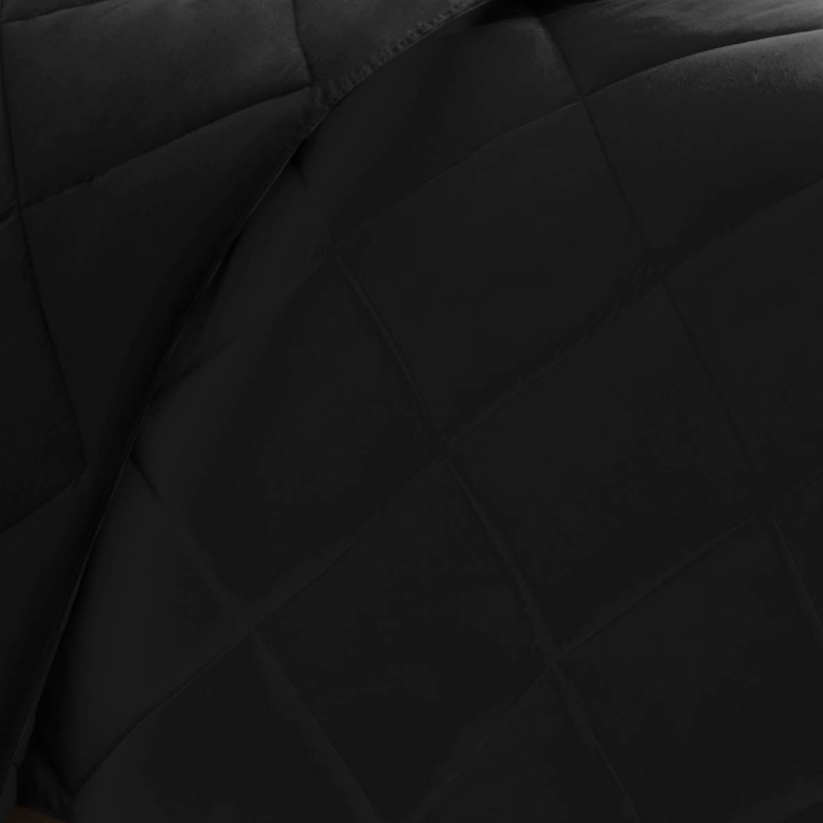Madison Park Larkspur All Season Reversible Two Sides Down Alternative Set 3M Stain Release Comforters, King, Black/Black