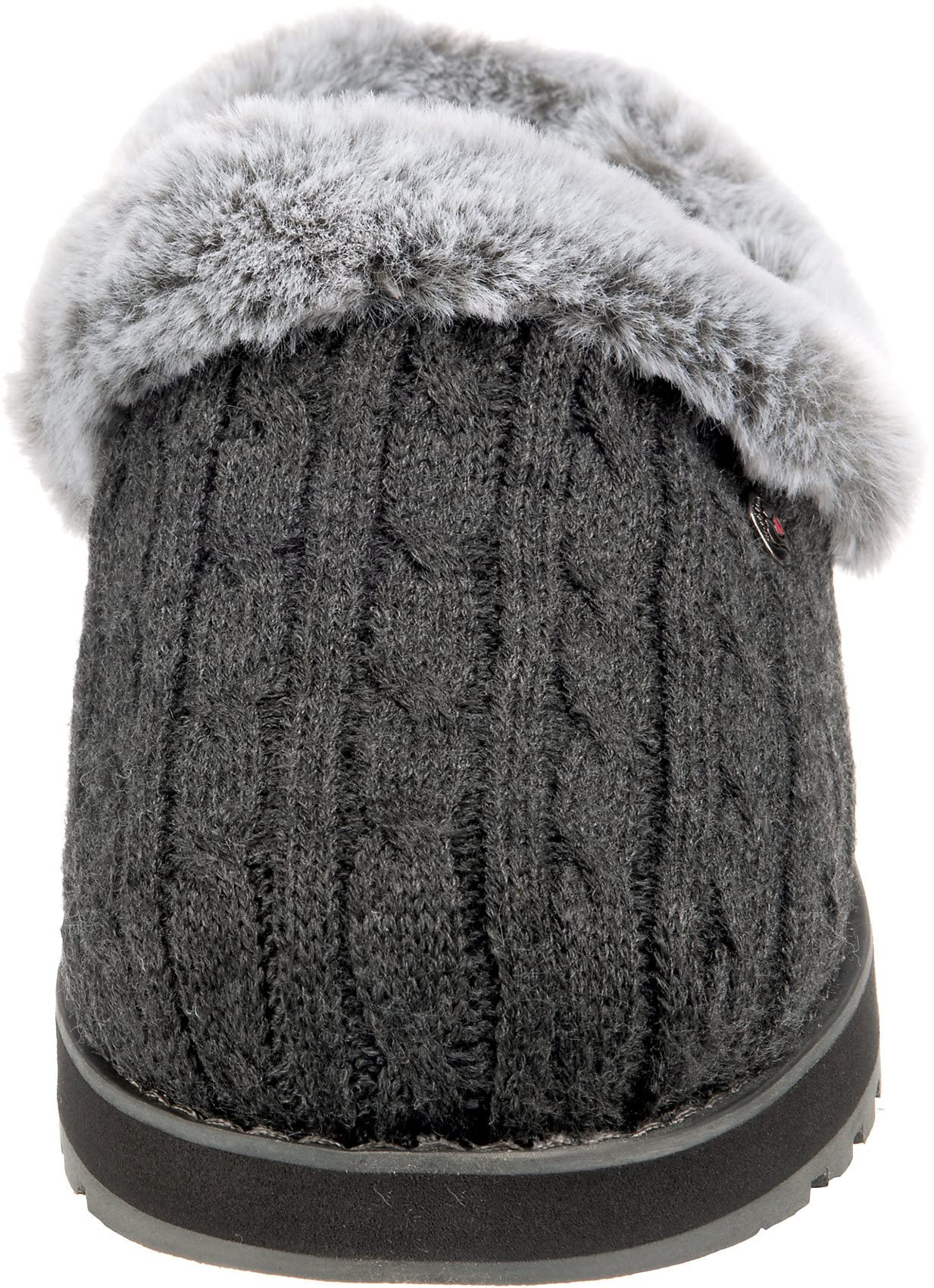 Skechers BOBS Women's Keepsakes - Ice Angel Slipper, Charcoal, 6.5 M US