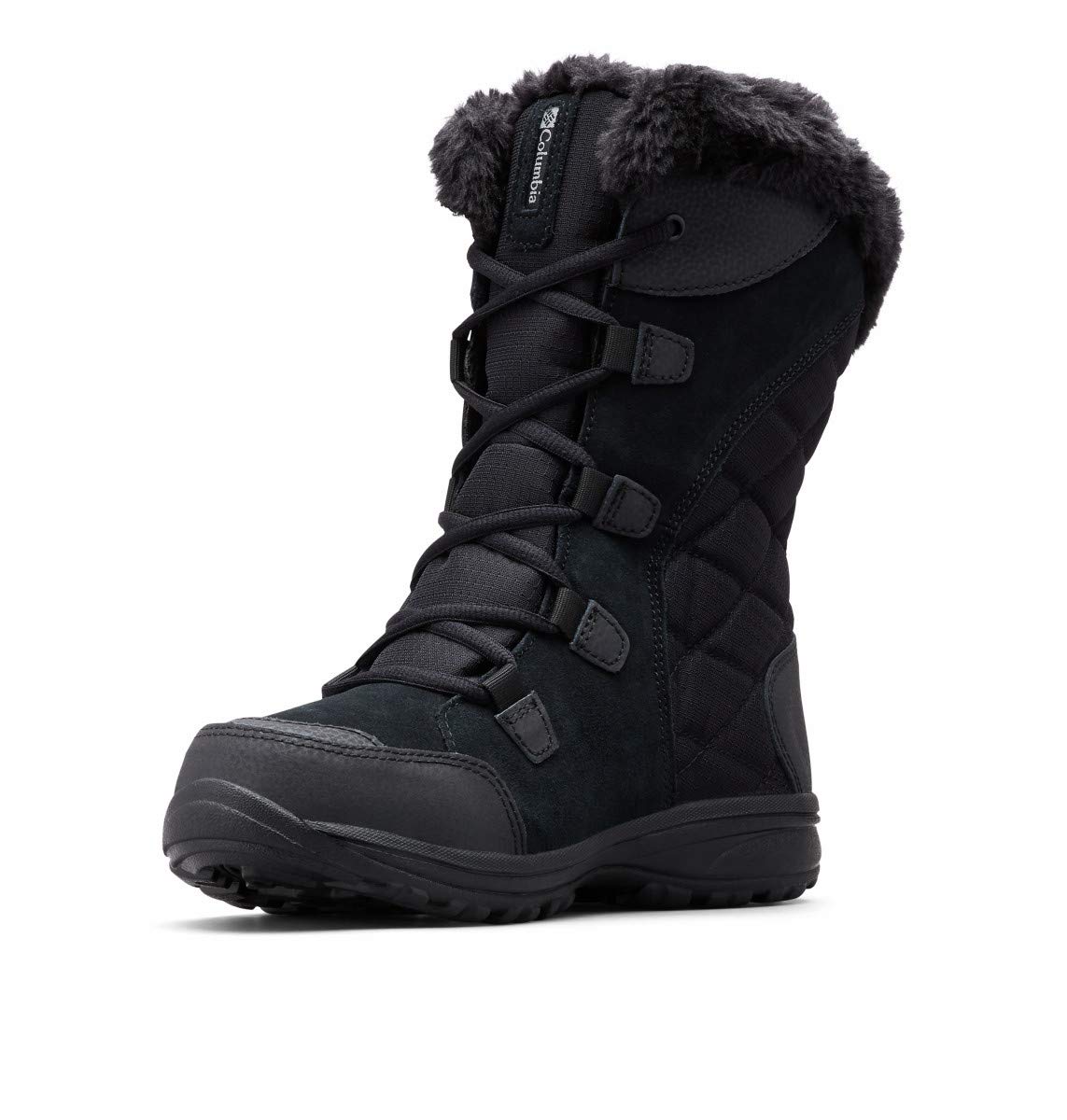 Columbia Women's Ice Maiden II Snow Boot, Black/Columbia Grey, 10 M US