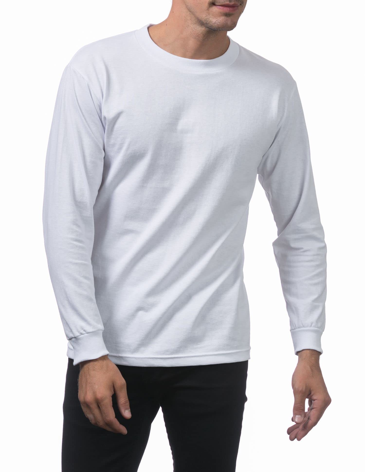 Pro Club Men's Heavyweight Cotton Short Sleeve Crew Neck T-Shirt, Navy, X-Large