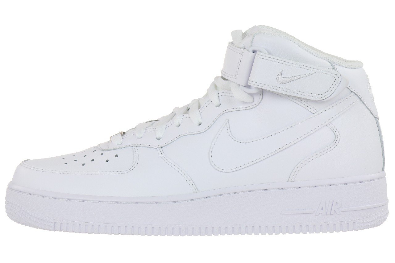 Nike Mens Air Force 1 Mid 07 Basketball Shoes White/White 315123-111 Size 13