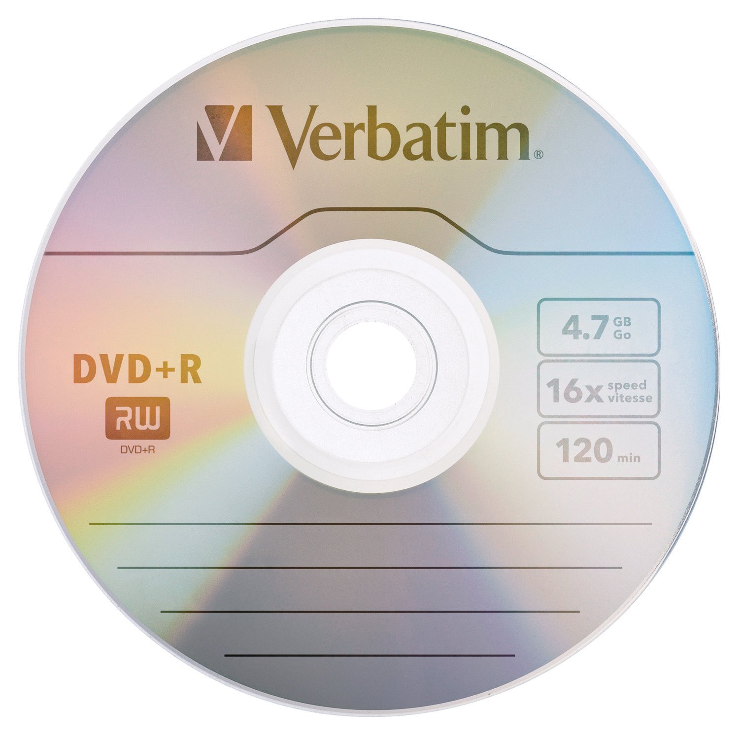 Verbatim DVD+R Blank Discs 4.7GB 16X Recordable Disc - 10 Count (Pack of 1)