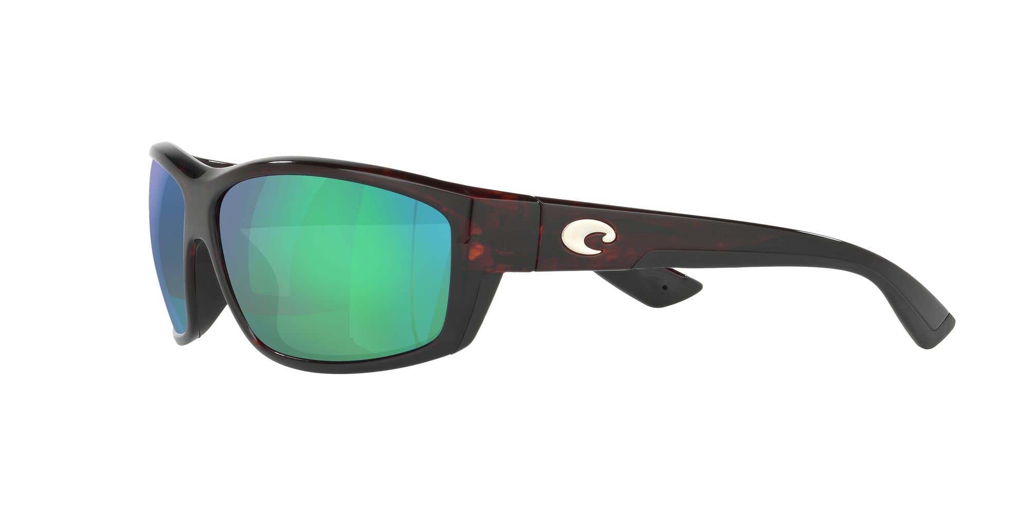 Costa Del Mar Sunglasses for Men - Saltbreak Mens Polarized Sunglasses - Fishing, Boating & Beach UV Protection - Size 65 - Tortoise/Green Mirror 580G