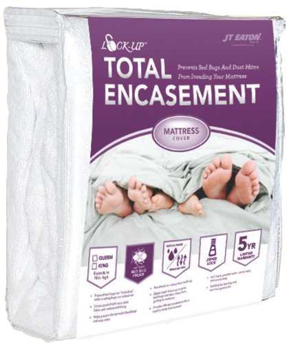 JT Eaton Lock-Up King Stretch-Knit Polyester Mattress Cover