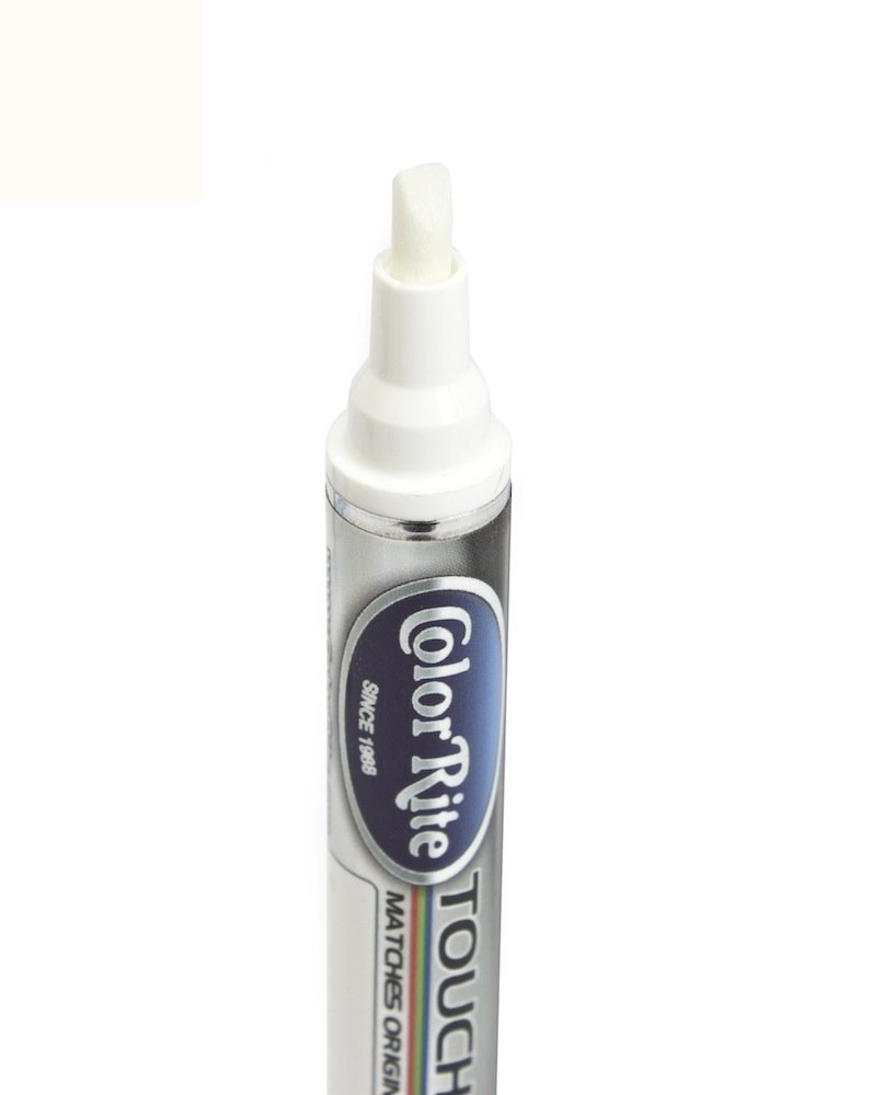 ColorRite Pen Automotive Touch-up Paint for Volvo S60 - Ice White 614 - Color+Clearcoat Package