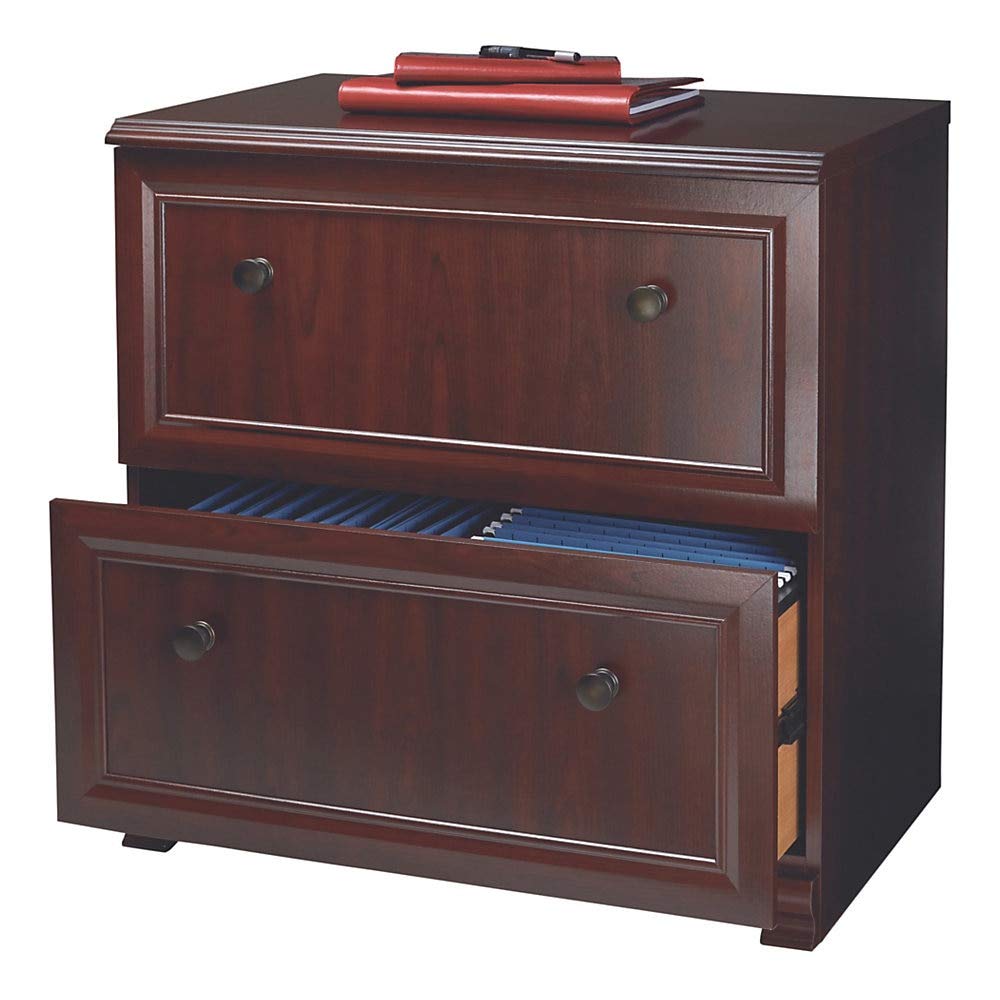 RealspaceĀ® - File Cabinet - Broadstreet Lateral File Cabinet - 19" D x 30" H x 29-1/2" W - 32.5" x 32.5" x 7" - Cherry