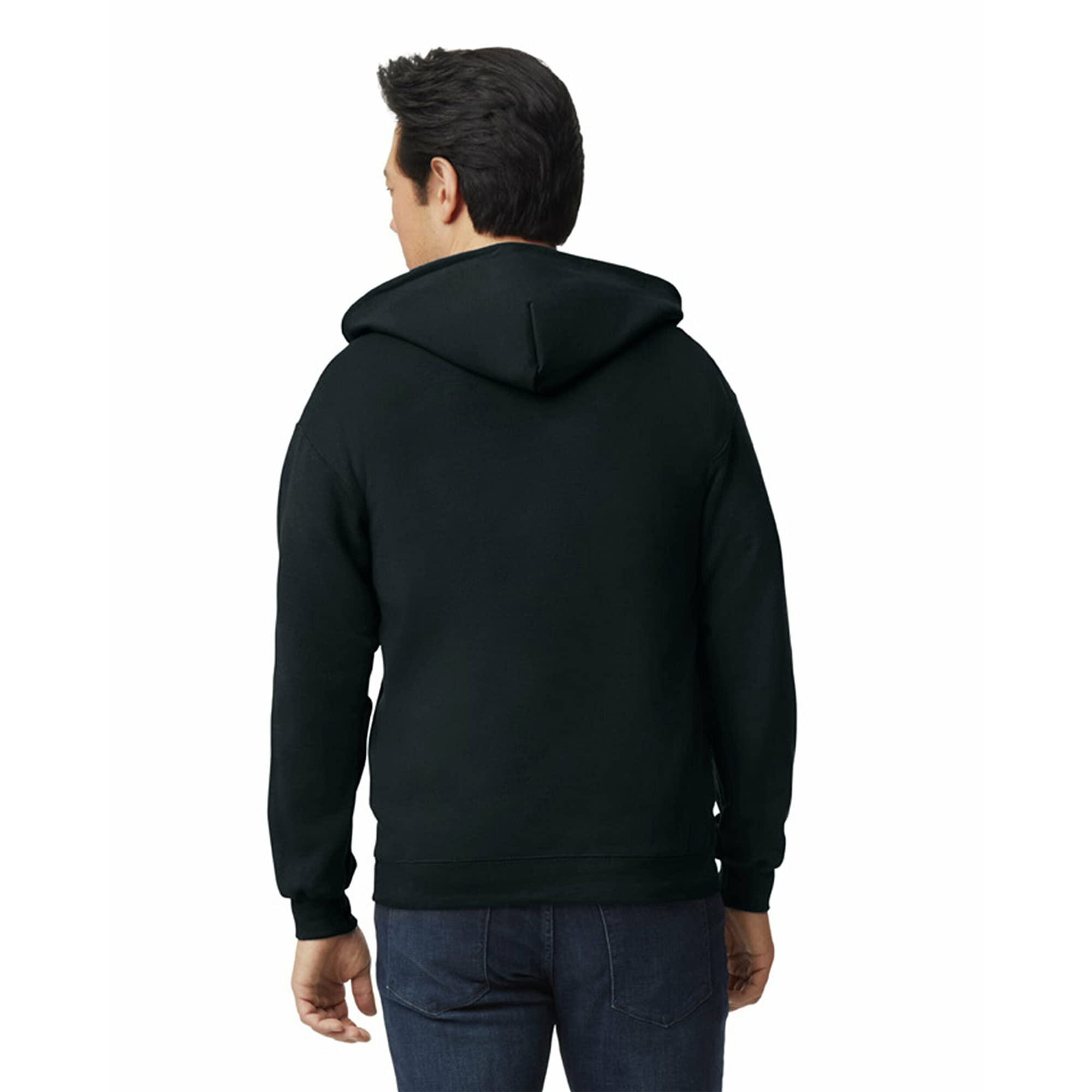 UGP Campus Apparel Gildan Men's Fleece Zip Hooded -Sweatshirt, Style G18600, Black, X-Large