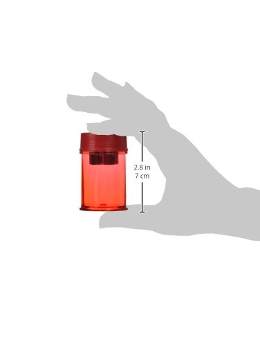 Officemate Crayon Metal Cutter Manual Pencil Sharpener, Translucent Red