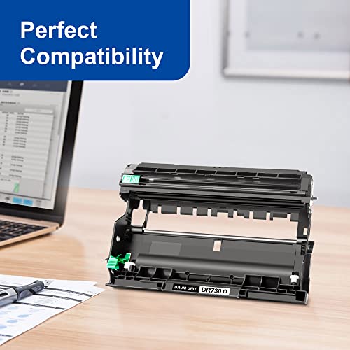DR730 DR 730 Compatible Drum Unit 1-Pack (NOT Toner) Replacement for Brother DR730 Compatible with HL-L2350DW HL-L2395DW HL-L2390DW HL-L2370DWXL MFC-L2750DW MFC-L2710DW DCP-L2550DW Printer
