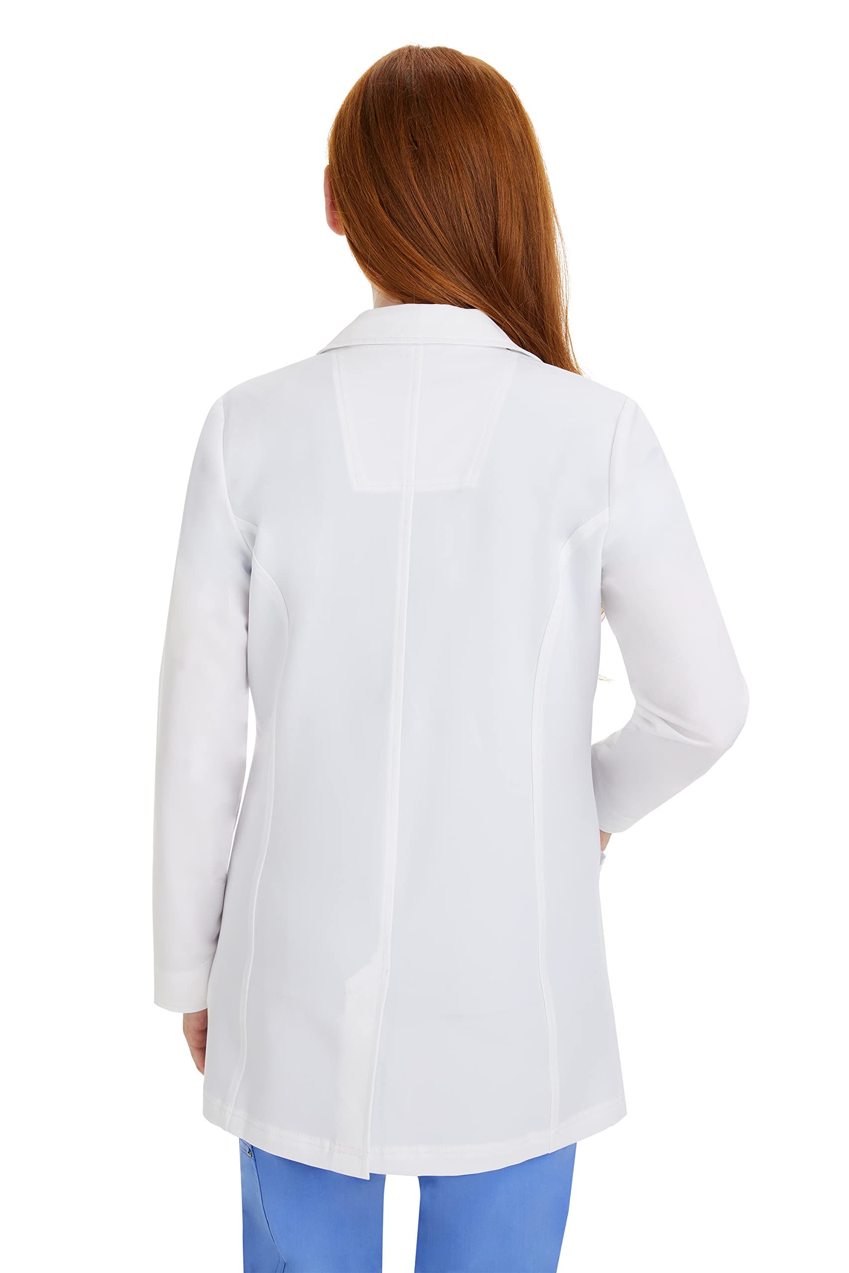 Healing Hands Lab Coat Women 3 Pocket Full Sleeve Mid-Length 5053 Faith The White Coat Minimalist Collection White M