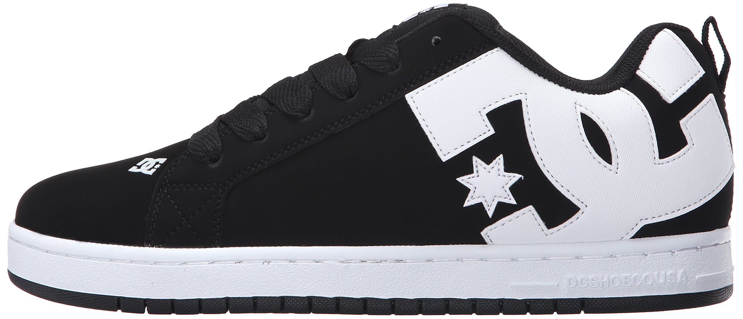 DC Men's Court Graffik Casual Low Top Skate Shoe Sneaker Skateboarding, Black, 11.5