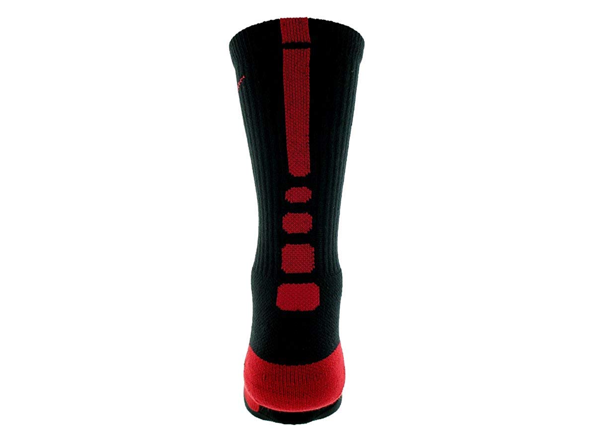 Nike Dri-FIT Elite Crew Basketball Socks Black/Varsity Red/Varsity Red Size X-Large