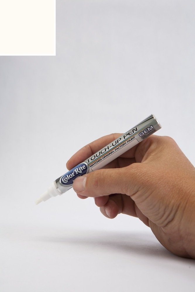 ColorRite Pen Automotive Touch-up Paint for Volvo S60 - Ice White 614 - Color+Clearcoat Package