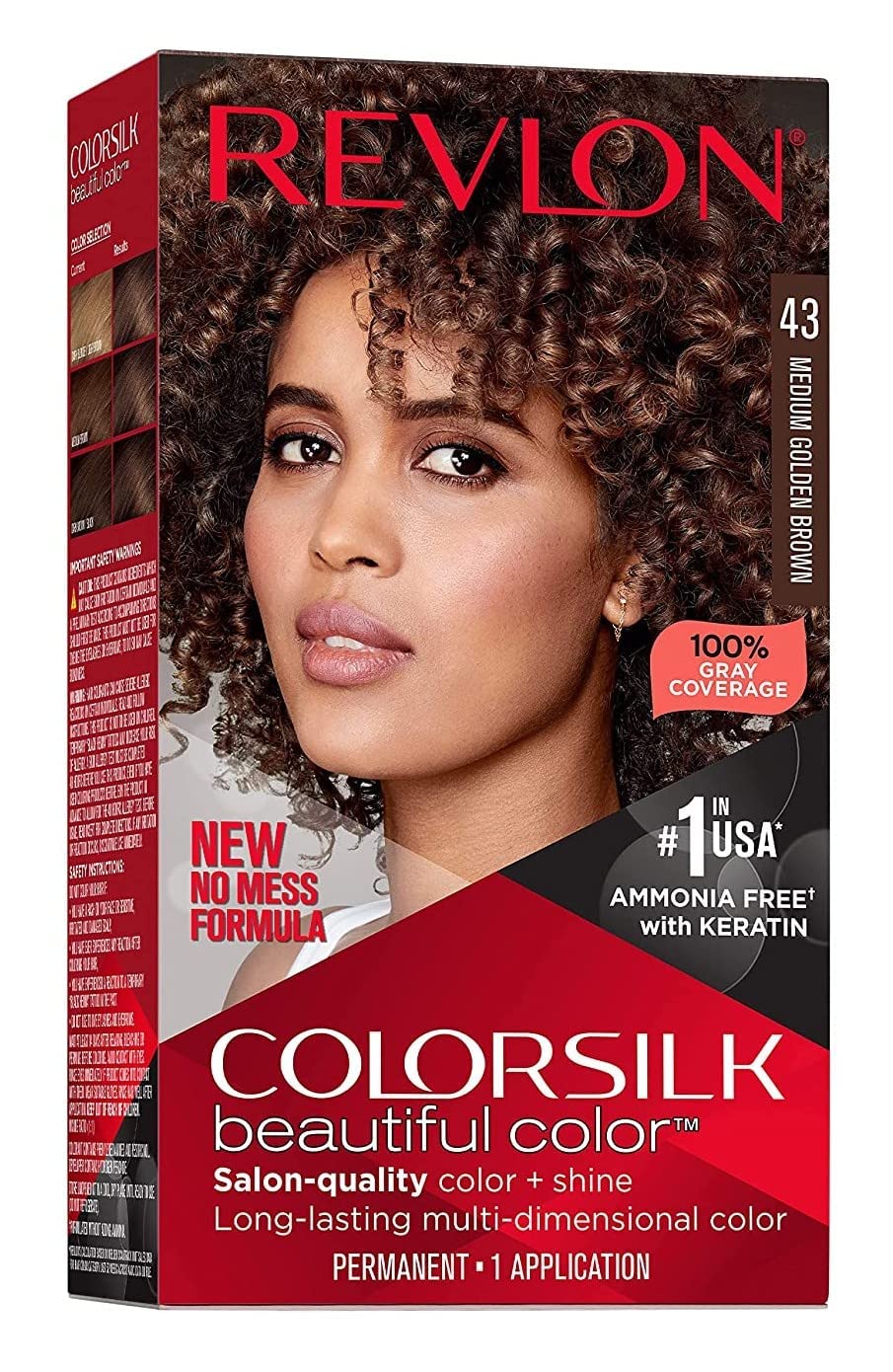 Revlon Colorsilk Beautiful Color, Medium Golden Brown 43 1 ea (Pack of 1)