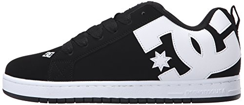 DC Men's Court Graffik Casual Low Top Skate Shoe Sneaker Skateboarding, Black, 11.5