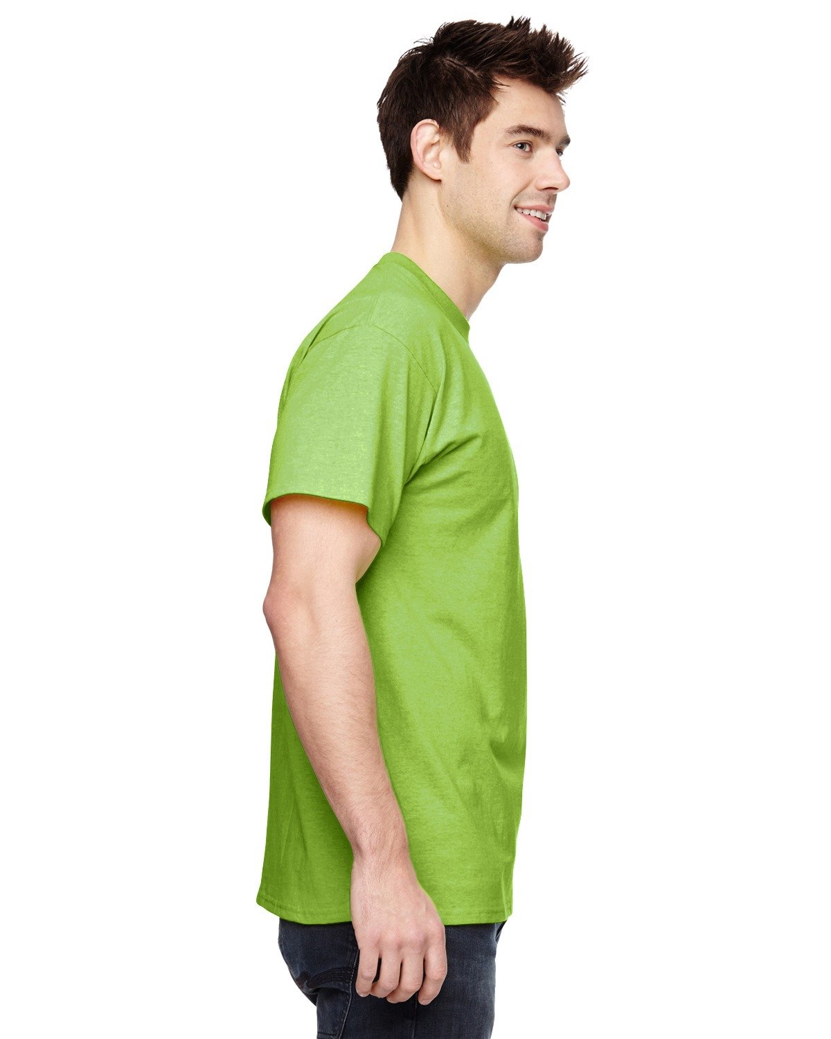 Fruit of the Loom 5 oz, 100% Heavy Cotton HD T-Shirt, Medium, NEON Green