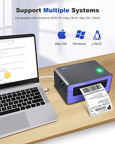 POLONO Shipping Label Printer, 4x6 Thermal Label Printer for Shipping Packages, Commercial Direct Thermal Label Maker,Thermal Labels, 4" x 6" Direct Thermal Shipping Label (Pack of 1000)