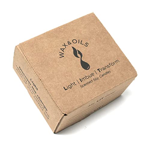 Wax and Oils Soy Wax Aromatherapy Scented Candles (Vanilla) 8 Ounces. Single