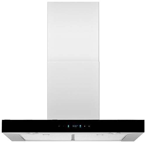 Blue Ocean 30" RHKE3 Stainless Steel Wall Mount Kitchen Range Hood | 760 CFM | LED Lights | PRO PERFORMANCE | LED Touch Panel w/Digital Clock | Ducted/Ductless Convertible Duct