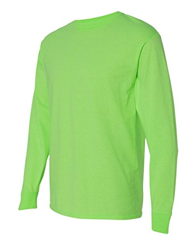 Fruit of the Loom Adult 5 oz. Long-Sleeve T-Shirt, Neon Green, XL
