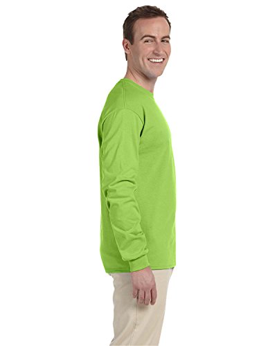 Fruit of the Loom Adult 5 oz. Long-Sleeve T-Shirt, Neon Green, XL