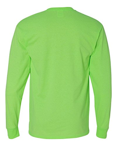 Fruit of the Loom Adult 5 oz. Long-Sleeve T-Shirt, Neon Green, XL