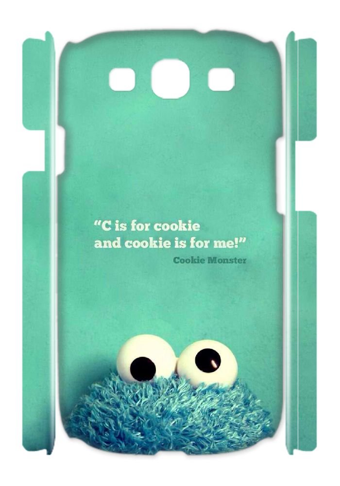 Adorable! Case for Samsung Galaxy S3 I9300,I ? U COOKIE MONSTER phone Case for Samsung Galaxy S3 I9300.