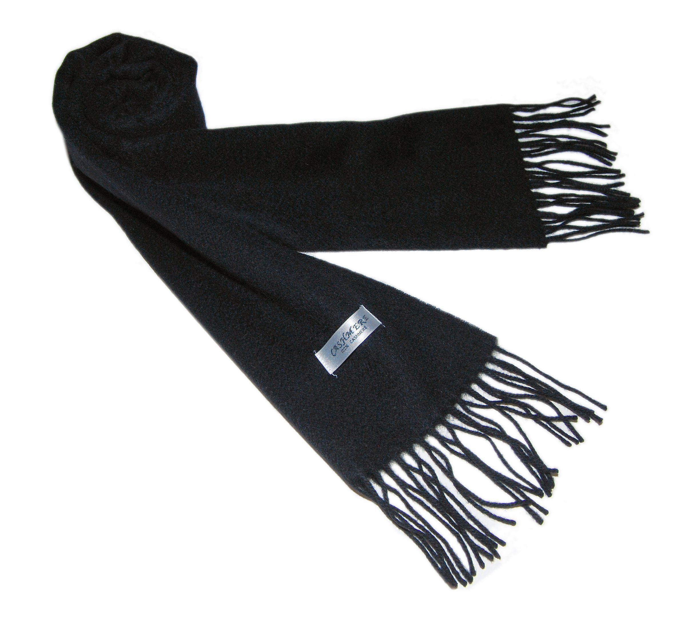 PDTXCLS TANGDIAABBCC Handmade 100% 2Ply Pure Cashmere Premium Classic Mens Neck Scarf Solid Black