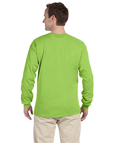 Fruit of the Loom Adult 5 oz. Long-Sleeve T-Shirt, Neon Green, XL