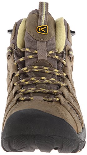 KEEN Women's Voyageur Mid Height Breathable Hiking Boots, Brindle/Custard, 8