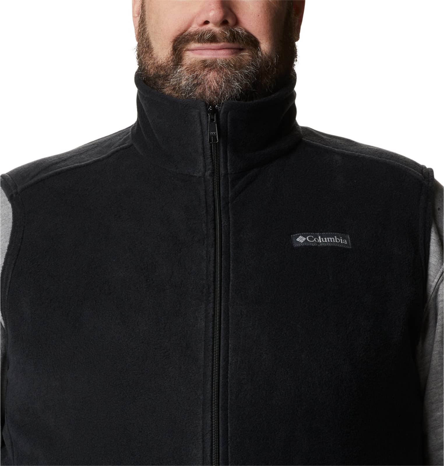 Columbia Mens Steens Mountain Fleece Vest, Black, Small