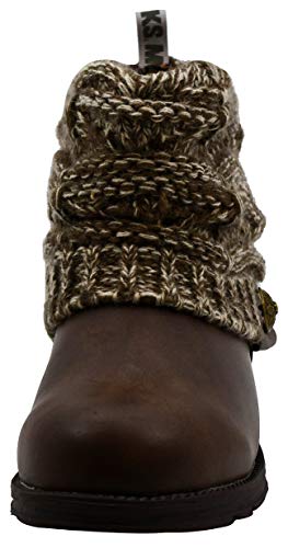 MUK LUKS Women's Patti Fashion Ankle Boots, Brown, 10 M US