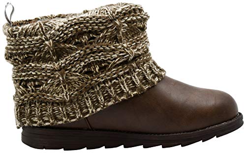 MUK LUKS Women's Patti Fashion Ankle Boots, Brown, 10 M US
