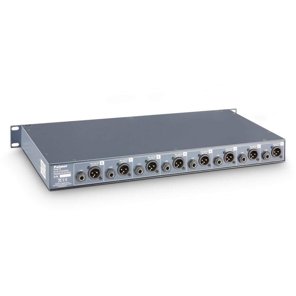 Palmer 19" DI Box 8 Channels Passive, Blue (PAN16)