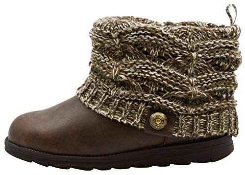 MUK LUKS Women's Patti Fashion Ankle Boots, Brown, 10 M US
