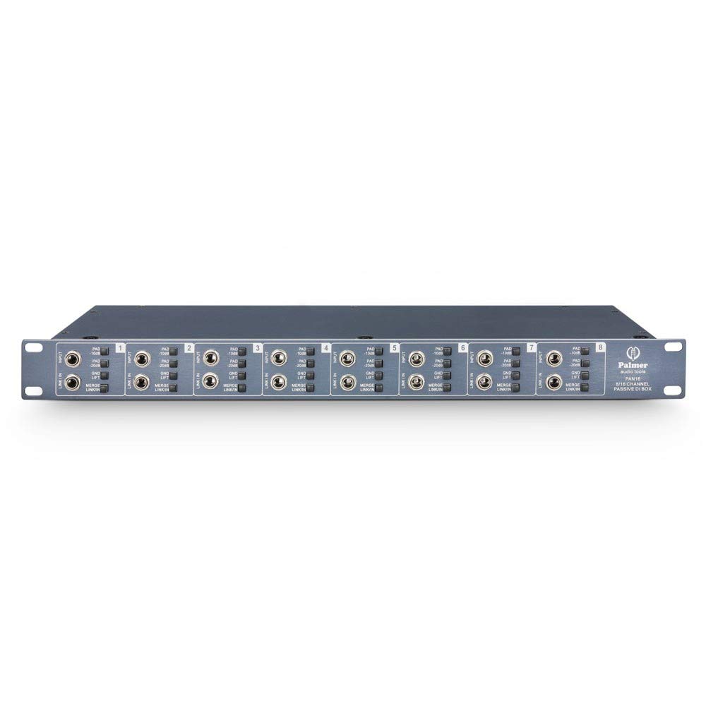 Palmer 19" DI Box 8 Channels Passive, Blue (PAN16)
