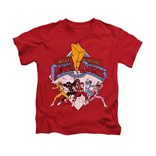 Power Rangers Retro Rangers Kids T-Shirt 4 Red