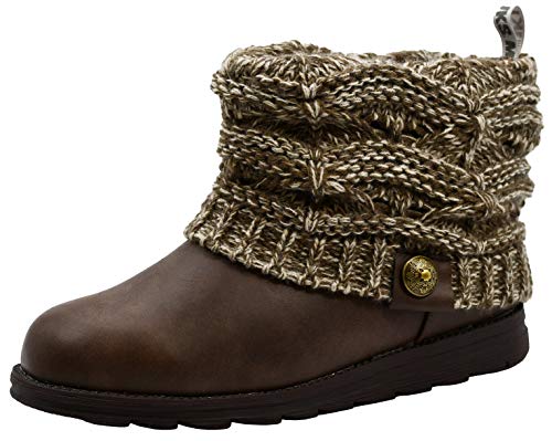 MUK LUKS Women's Patti Fashion Ankle Boots, Brown, 10 M US