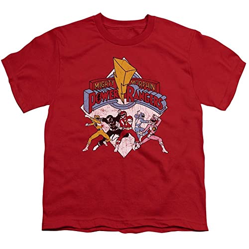 Power Rangers Retro Rangers Youth T-Shirt S Red