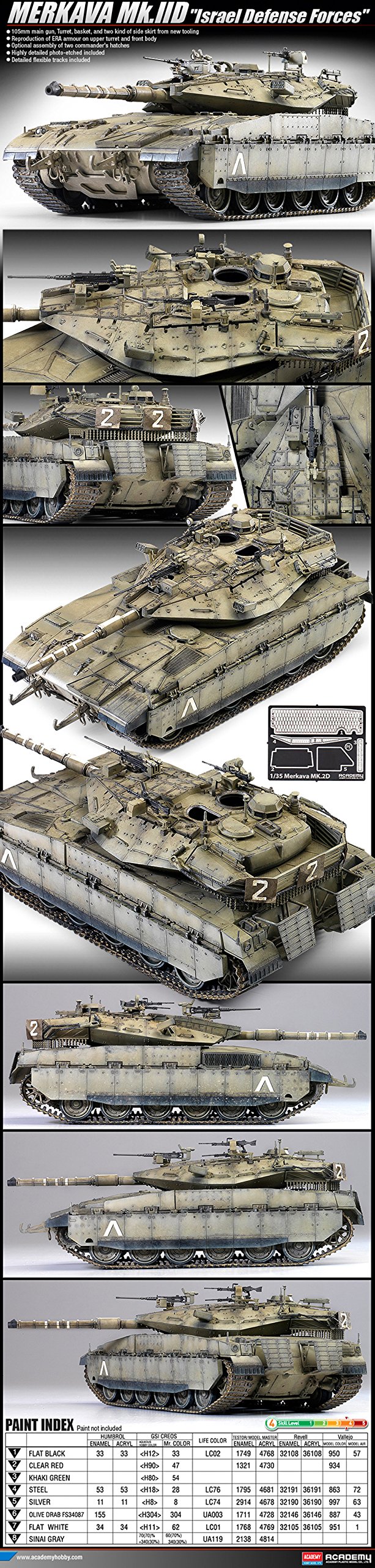 1/35 Merkava Mk.IID Mk 2D 13286 - Plastic Model Kits