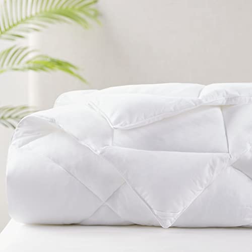 Sleep Philosophy Thinsulate Fibers 3M Scotchgard Moisture Wicking Down Alternative Comforter with 300TC Cotton Sateen Cover, King, White