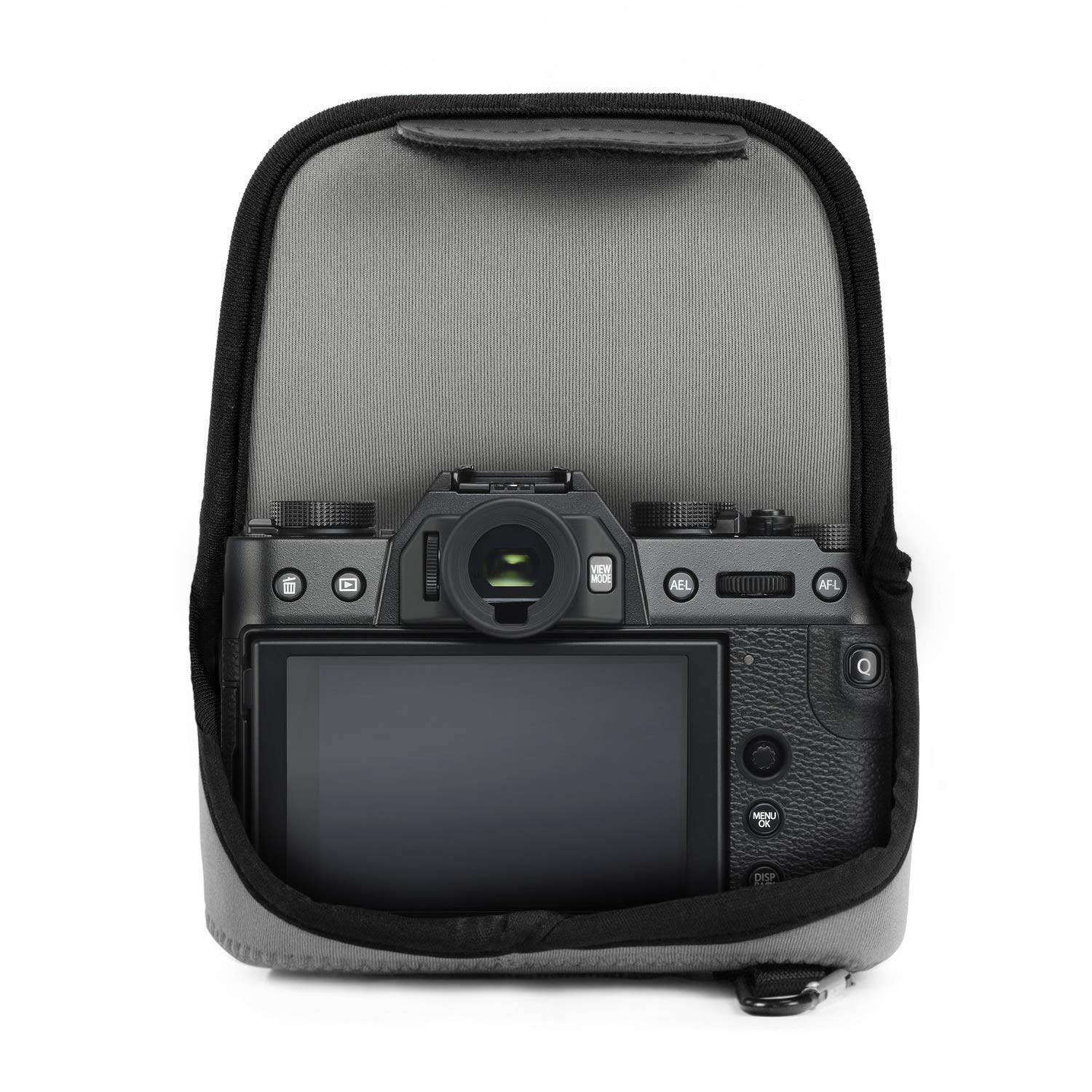MegaGear MG581 Ultra Light Neoprene Camera Case compatible with Fujifilm X-T30 MII, X-T30, X-T20 (16-50mm / 18-55mm Lenses), X-T10 - Gray, PU Leather,Grey