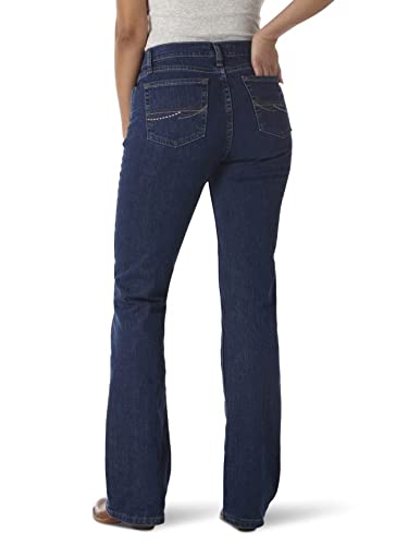Wrangler womens Real Wrangler Classic Fit Mid Rise Boot Cut jeans, Casted Blue Indigo, 12 1 US