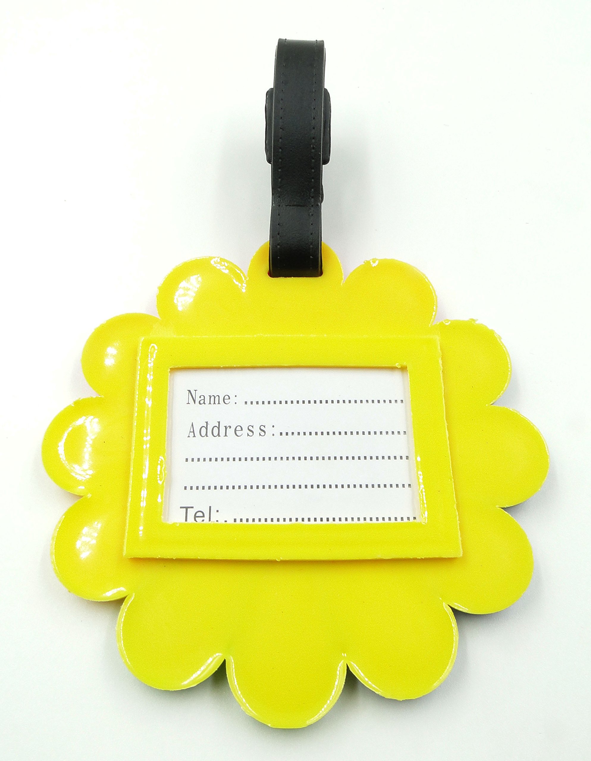 Tapp C. Travel Luggage Name Tag - Happy Face Flower