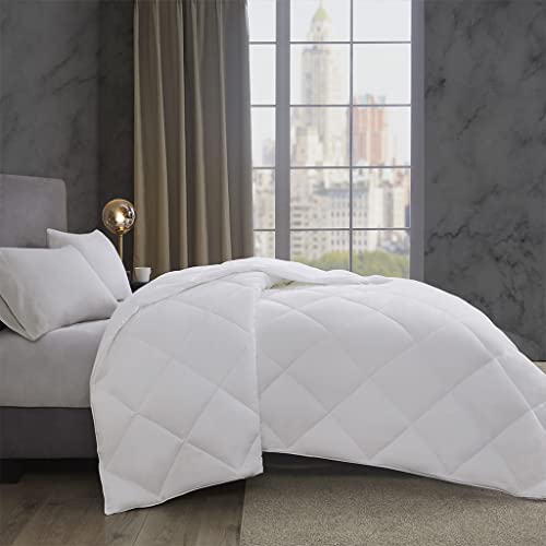 Sleep Philosophy Thinsulate Fibers 3M Scotchgard Moisture Wicking Down Alternative Comforter with 300TC Cotton Sateen Cover, King, White