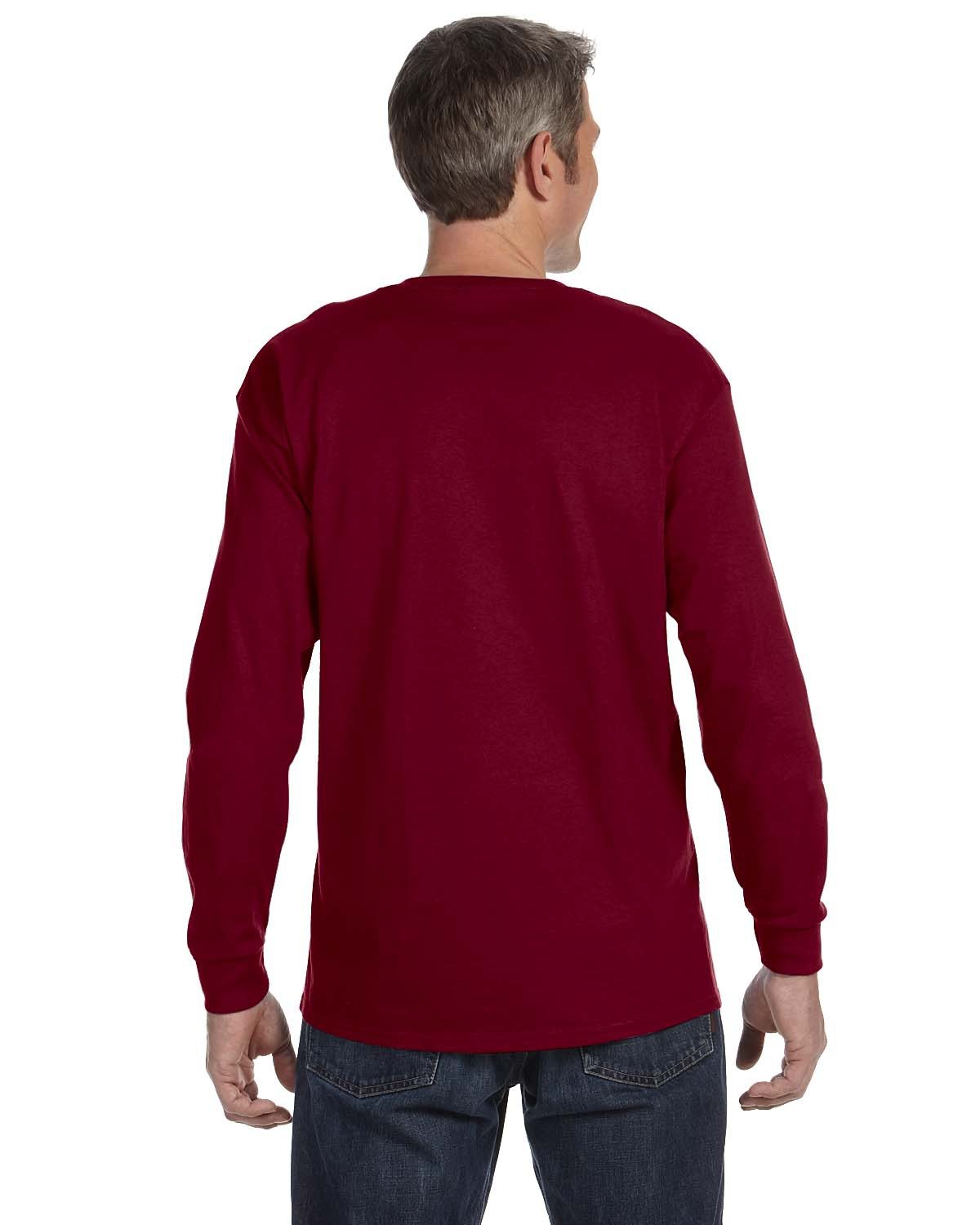 Gildan Mens 5.3 oz. Heavy Cotton Long-Sleeve T-Shirt G540 -GARNET XL