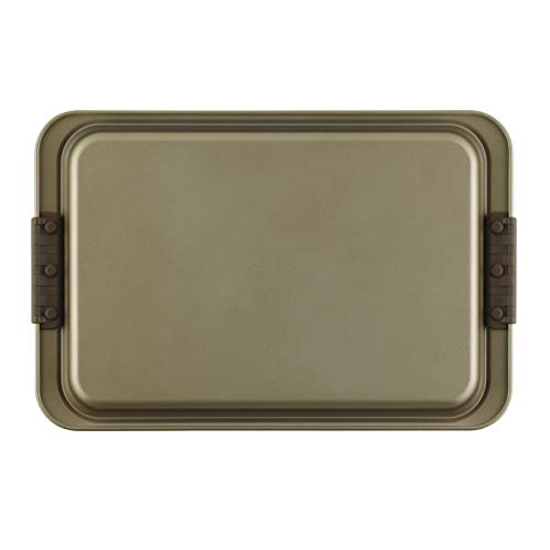 Anolon Bronze Nonstick Baking Pan With Lid / Nonstick Cake Pan With Lid, Rectangle - 9 Inch x 13 Inch, Brown
