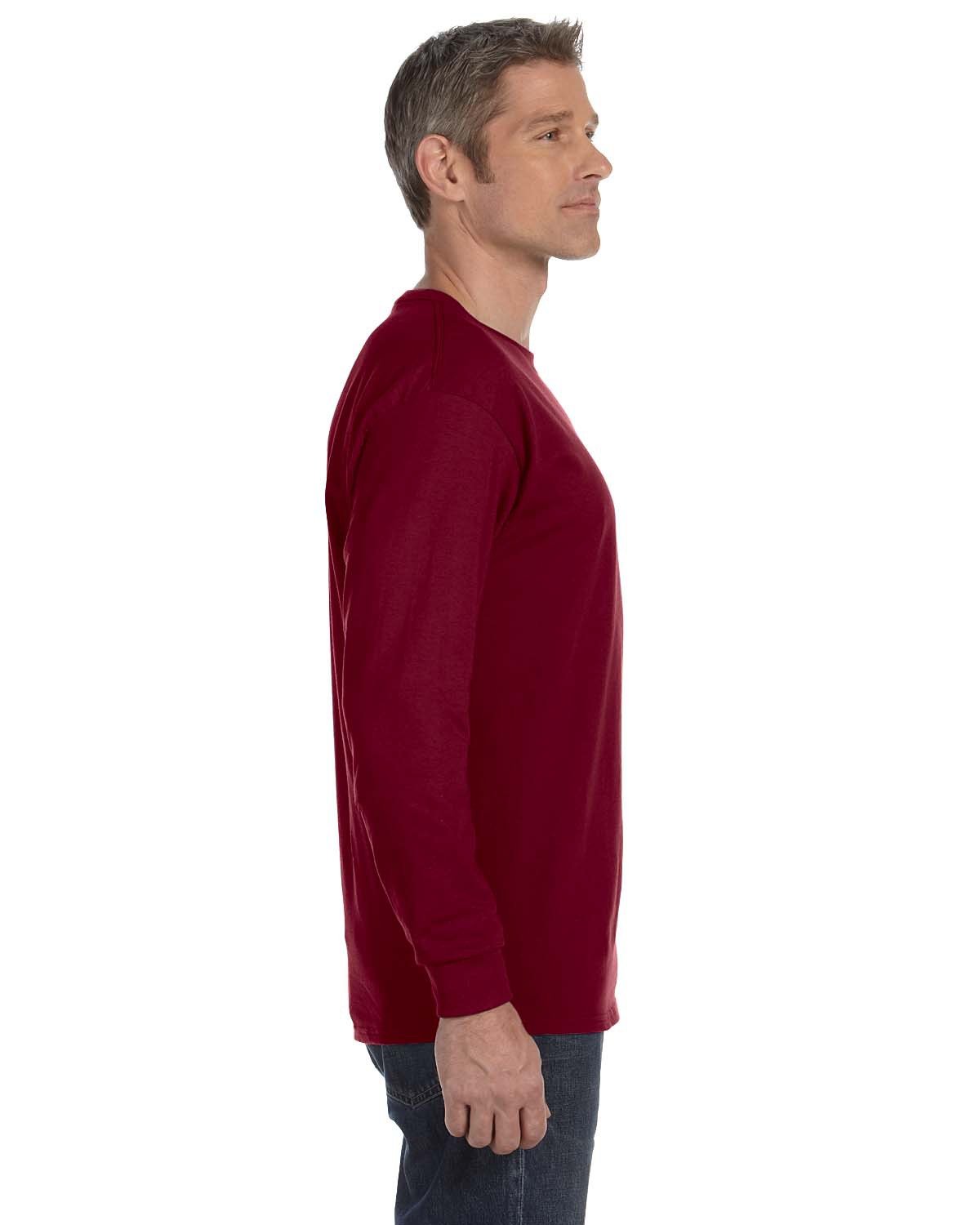 Gildan Mens 5.3 oz. Heavy Cotton Long-Sleeve T-Shirt G540 -GARNET XL
